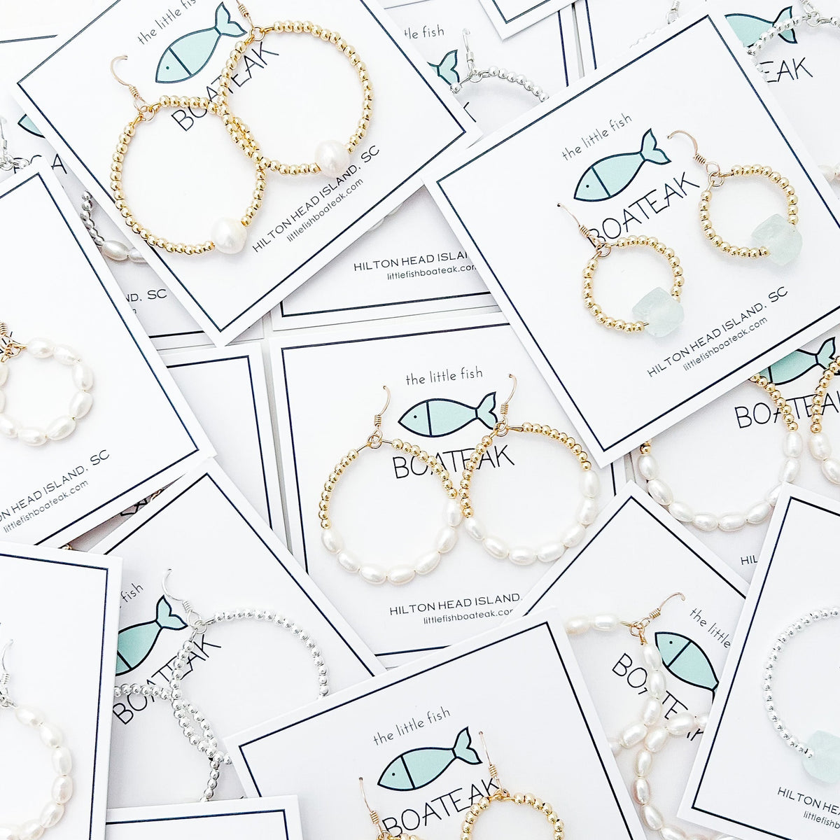 Charleston glam hoops- small silver – little fish BOATEAK