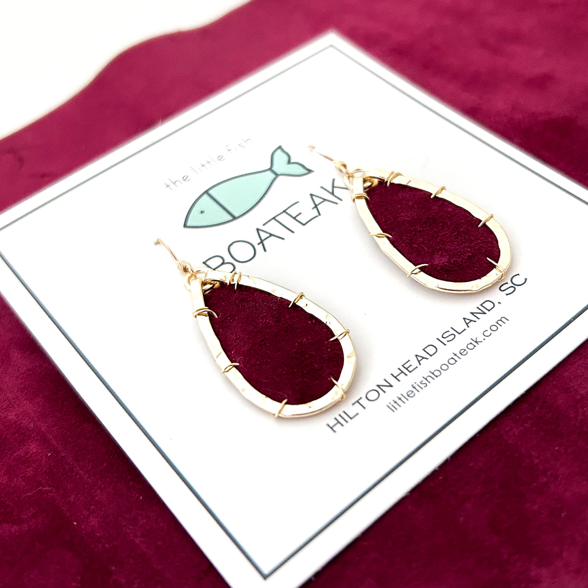 garnet suede mini keel – little fish BOATEAK